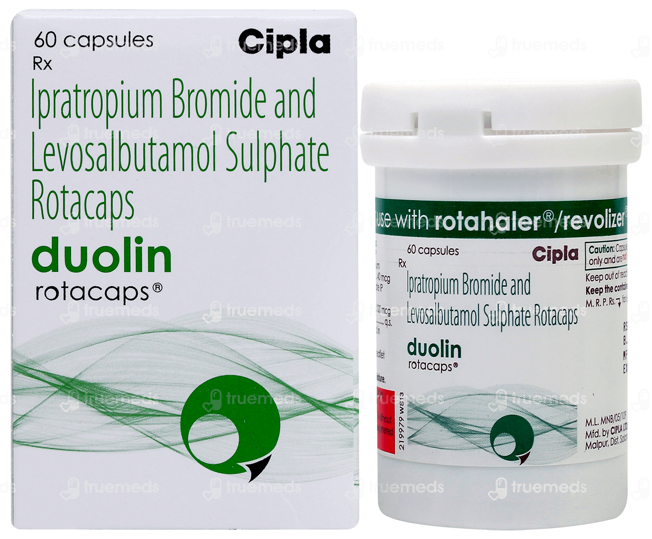 Duolin 10040 Mcg Rotacap 60 - Uses, Side Effects, Dosage, Price | Truemeds