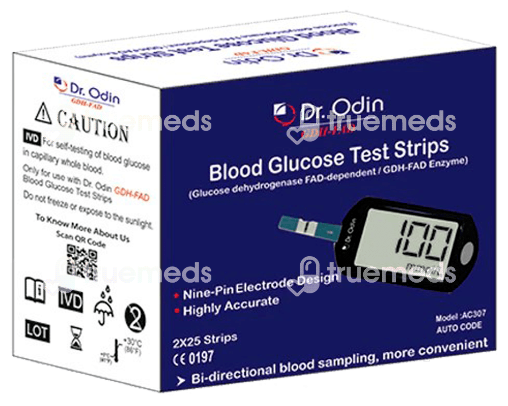 Dr Odin Blood Glucose Test Strip 50 - Uses, Side Effects, Dosage, Price ...