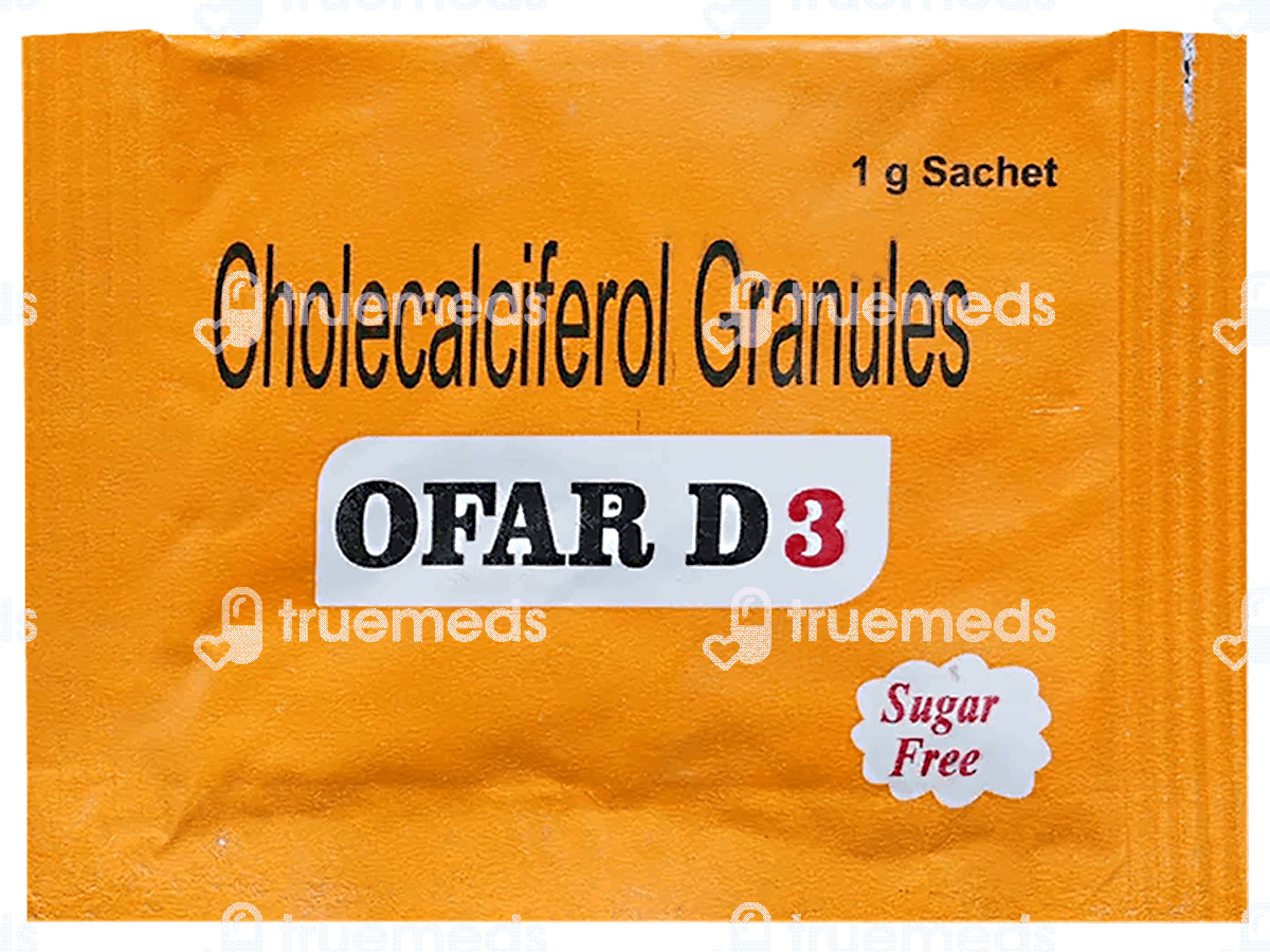 Ofar D3 Sugar Free Granules 1gm: Uses, Side Effects, Price & Substitutes