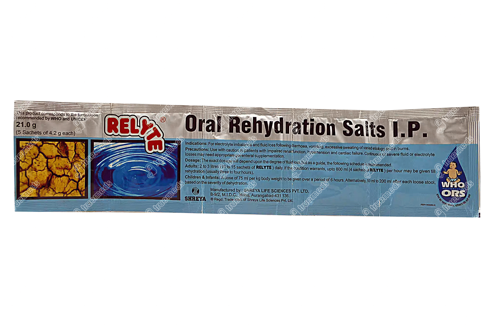 Relyte Powder 42 Gm Pack Of 5 - Uses, Side Effects, Dosage, Price ...