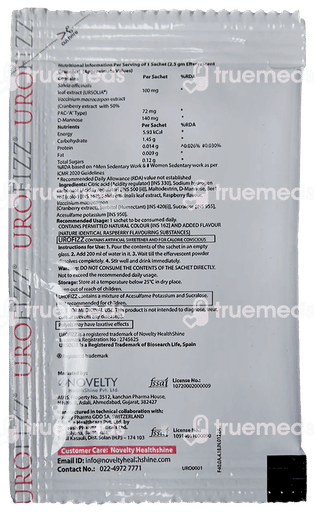 Urofizz Sachet 2.5 GM | Order Urofizz Sachet 2.5 GM Online at Truemeds