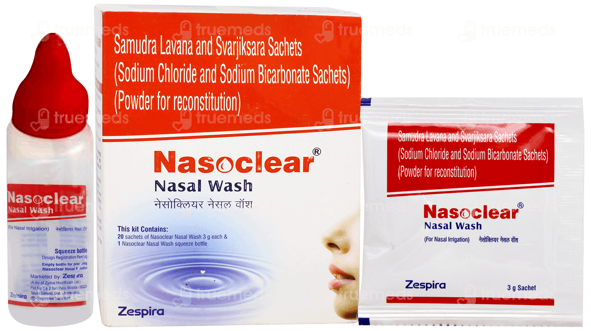 Nasoclear Nasal Wash Sachets 20 - Uses, Side Effects, Dosage, Price ...