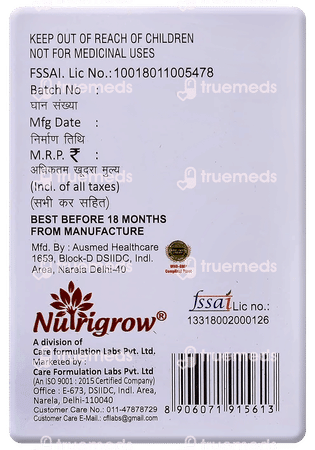 Nutrigrow L Arginine Sachet 5 Gm Pack Of 10 - Uses, Side Effects ...