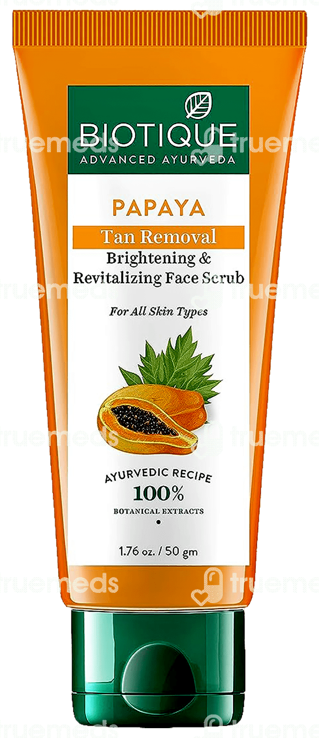 Biotique Bio Papaya Revitalizing Tan Removal Scrub For All Skin Types ...