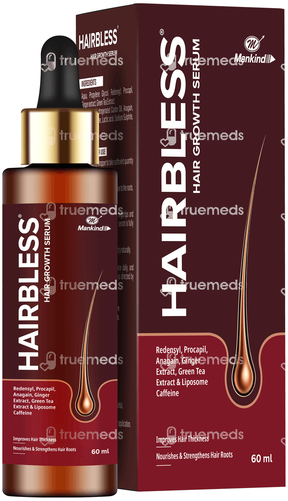 Hairbless Hair Growth Serum 60ml - Uses, Side Effects, Dosage, Price ...