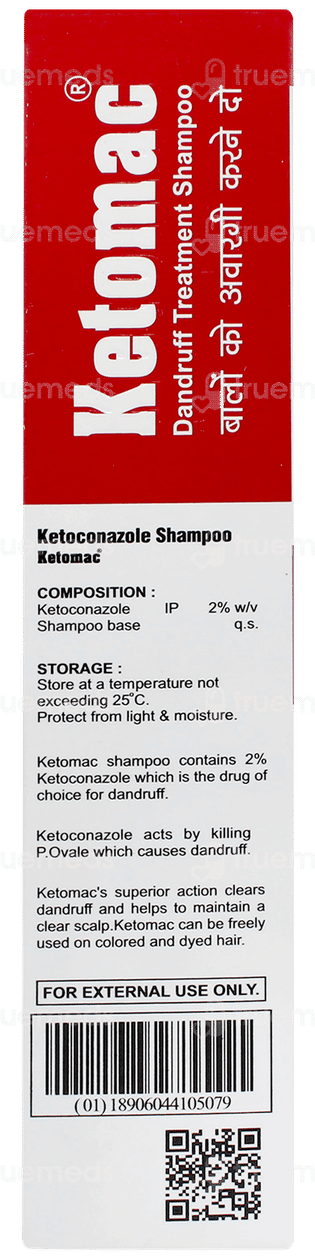Ketomac Shampoo 110 Ml: Uses, Side Effects, Price & Substitutes