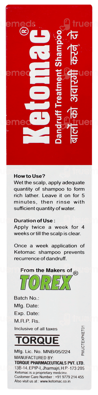 Ketomac Shampoo 110 Ml: Uses, Side Effects, Price & Substitutes