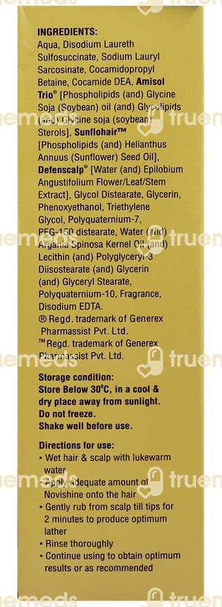 Novishine Hair Revitalizing Shampoo 100 Ml - Uses, Side Effects, Dosage ...