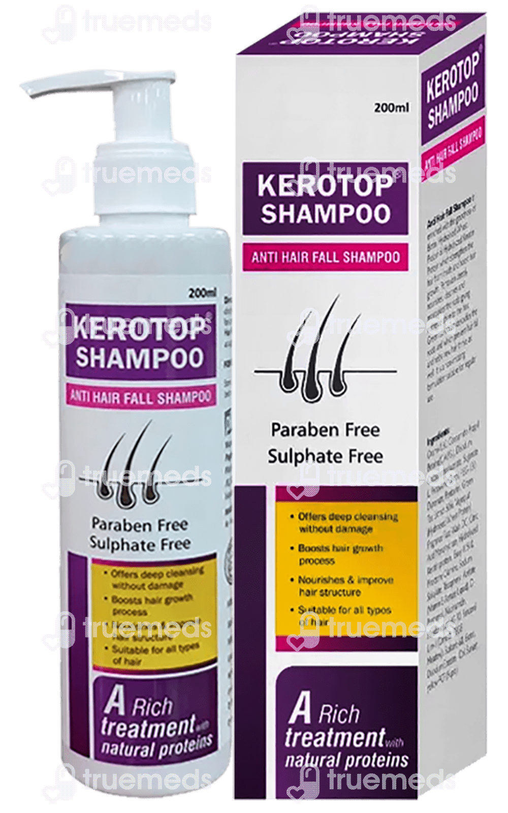 Kerotop Anti Hair Fall Shampoo 200 Ml - Uses, Side Effects, Dosage ...