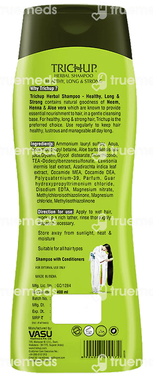 Trichup Healthy Long And Strong Natural Shampoo 400 Ml - Uses, Side ...