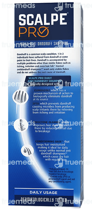 Scalpe Pro Daily Anti Dandruff Shampoo 400 Ml - Uses, Side Effects ...