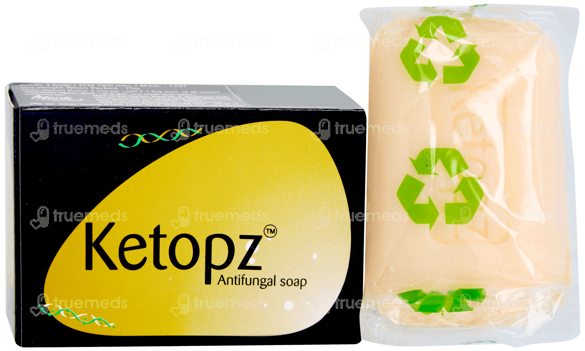 Ketopz 2 Soap 75 Gm - Uses, Side Effects, Dosage, Price | Truemeds