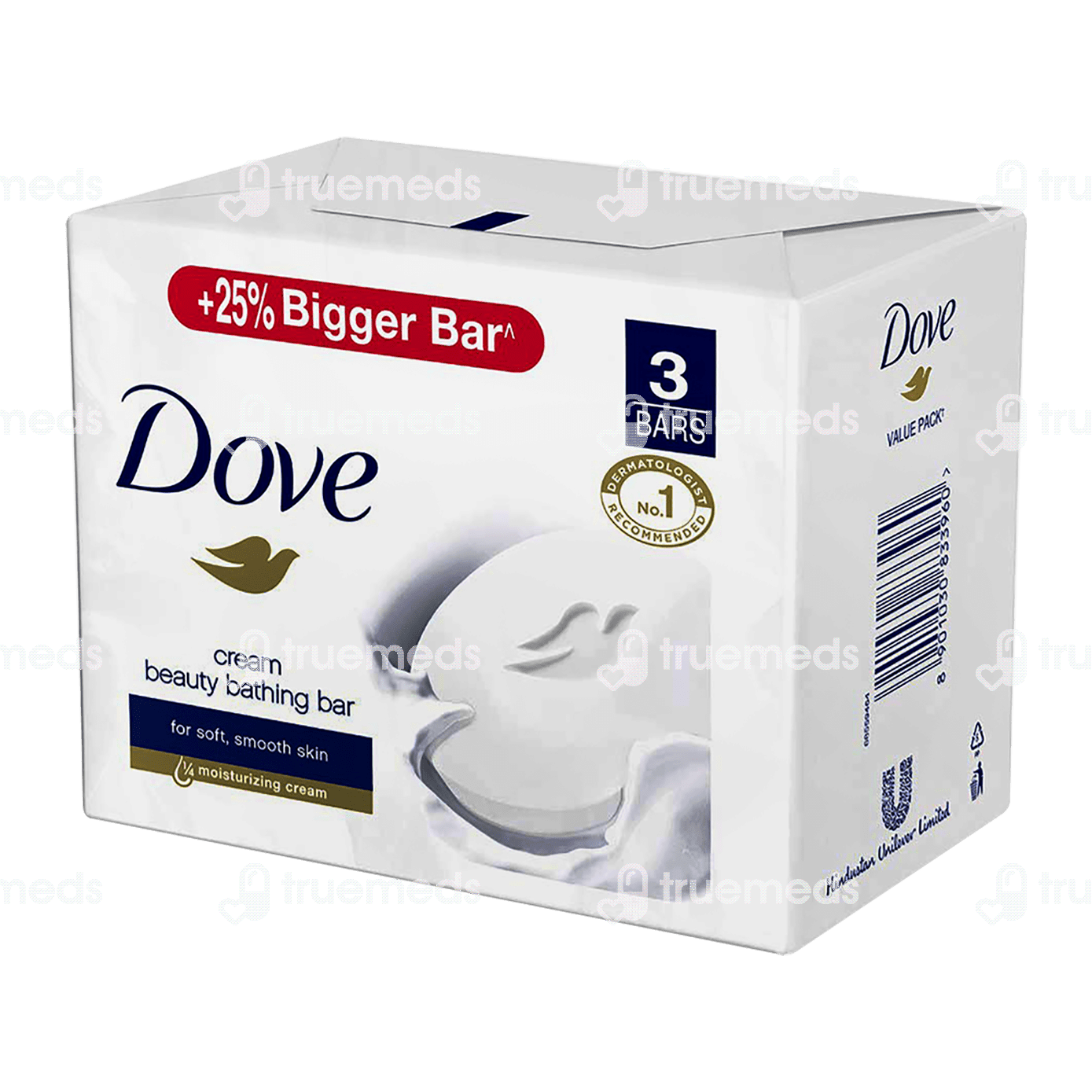 Dove Cream Beauty Bathing Bar 125 Gm Each 3 - Uses, Side Effects ...