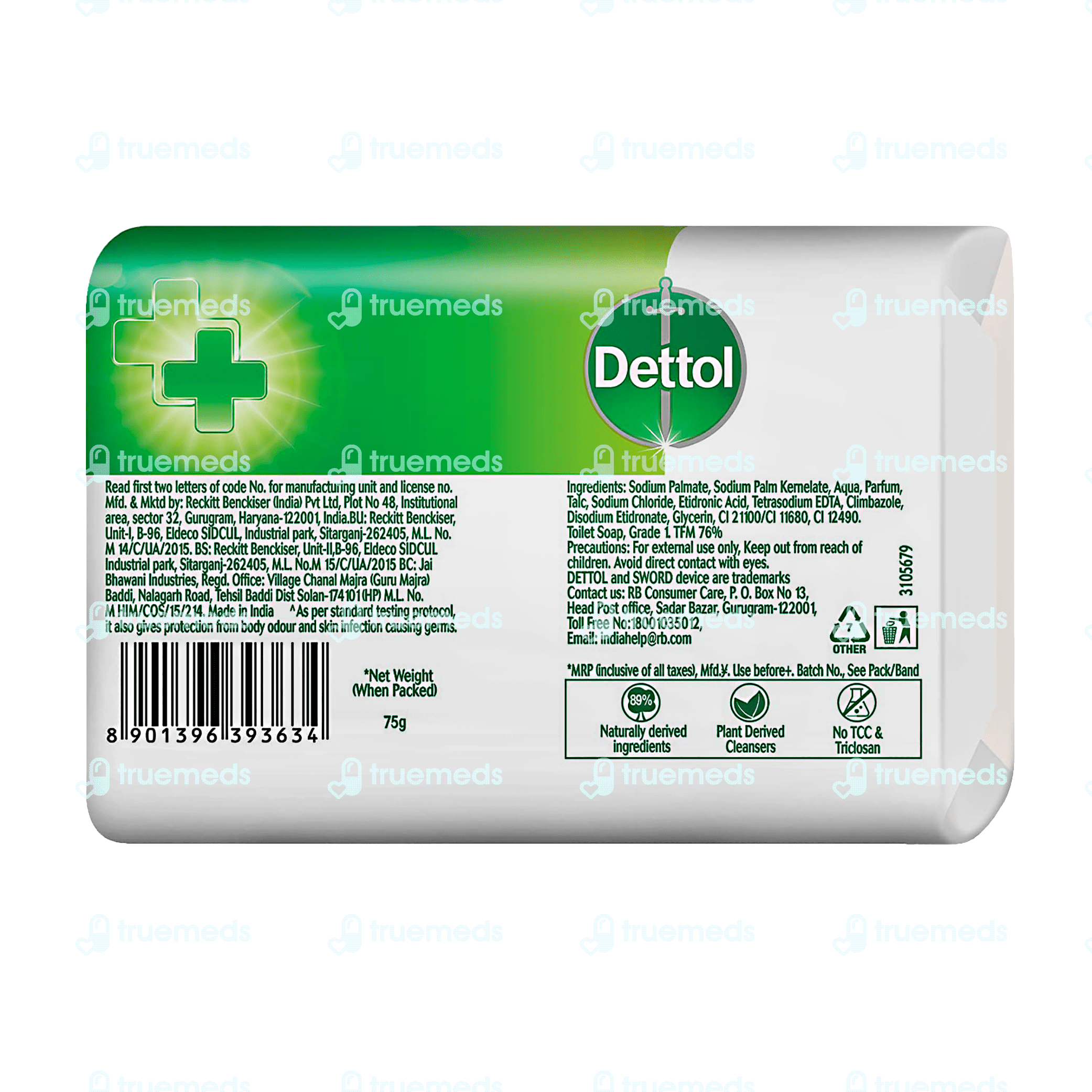 Dettol Original Soap 75 Gm - Uses, Side Effects, Dosage, Price | Truemeds