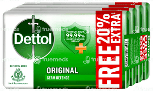 Dettol Original 20 Extra Soap 125 Gm Each Pack Of 3 - Uses, Side ...