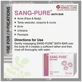 Millennium Herbal Care Sang Pure Bath Bar 100 Gm - Uses, Side Effects ...
