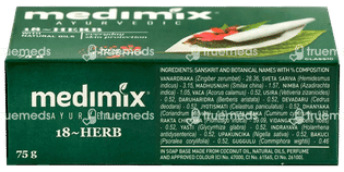 Medimix Ayurvedic 18 Herbs Soap 75 Gm - Uses, Side Effects, Dosage ...