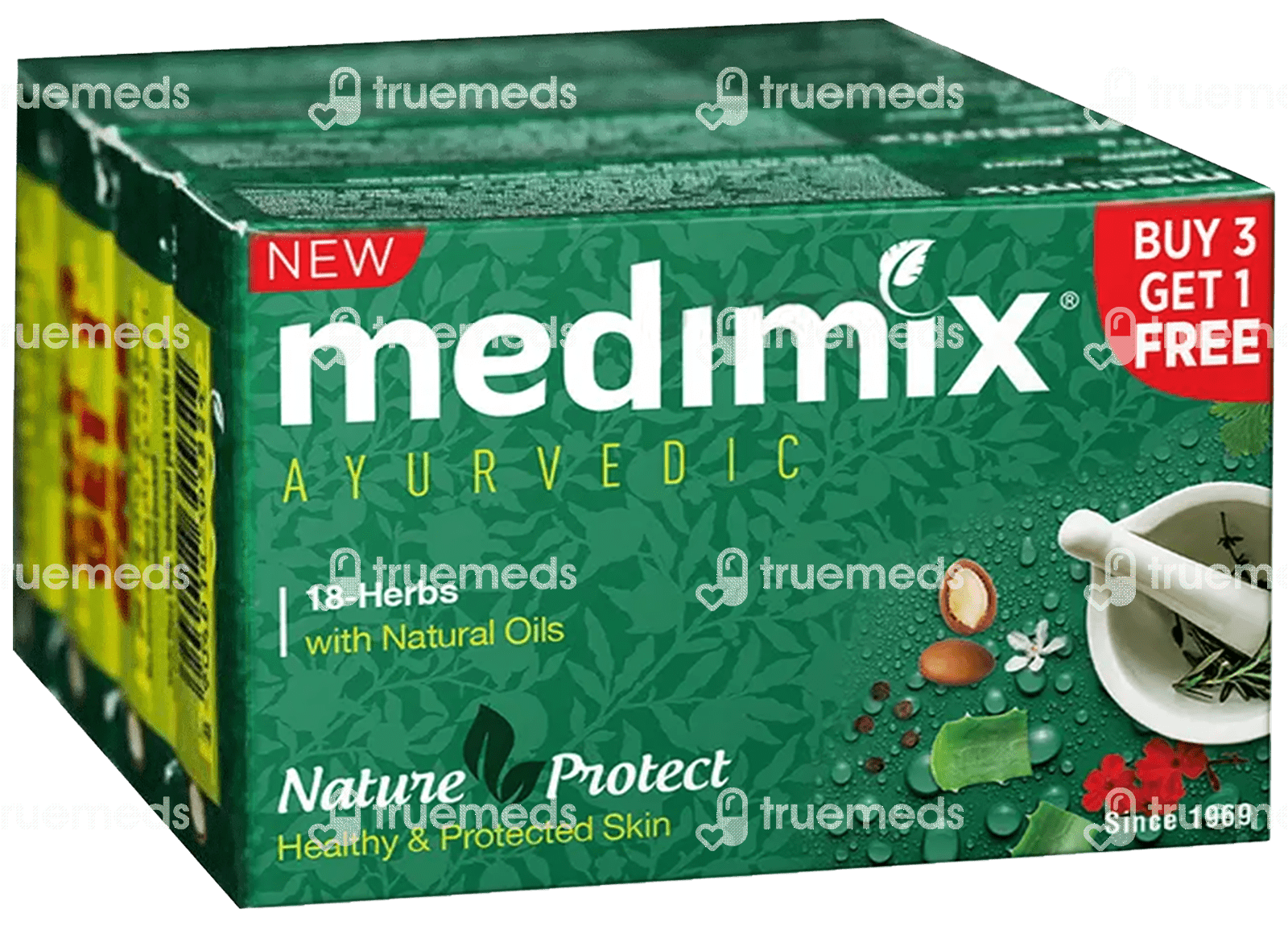 Medimix Ayurvedic 18 Herbs Soap 75 Gm Buy 3 Get 1 Free - Uses, Side ...