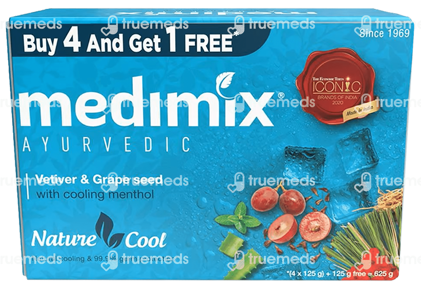 Medimix Ayurvedic Vetiver And Grape Soap 125 Gm Buy 4 Get 1 Free - Uses, Side Effects, Dosage ...