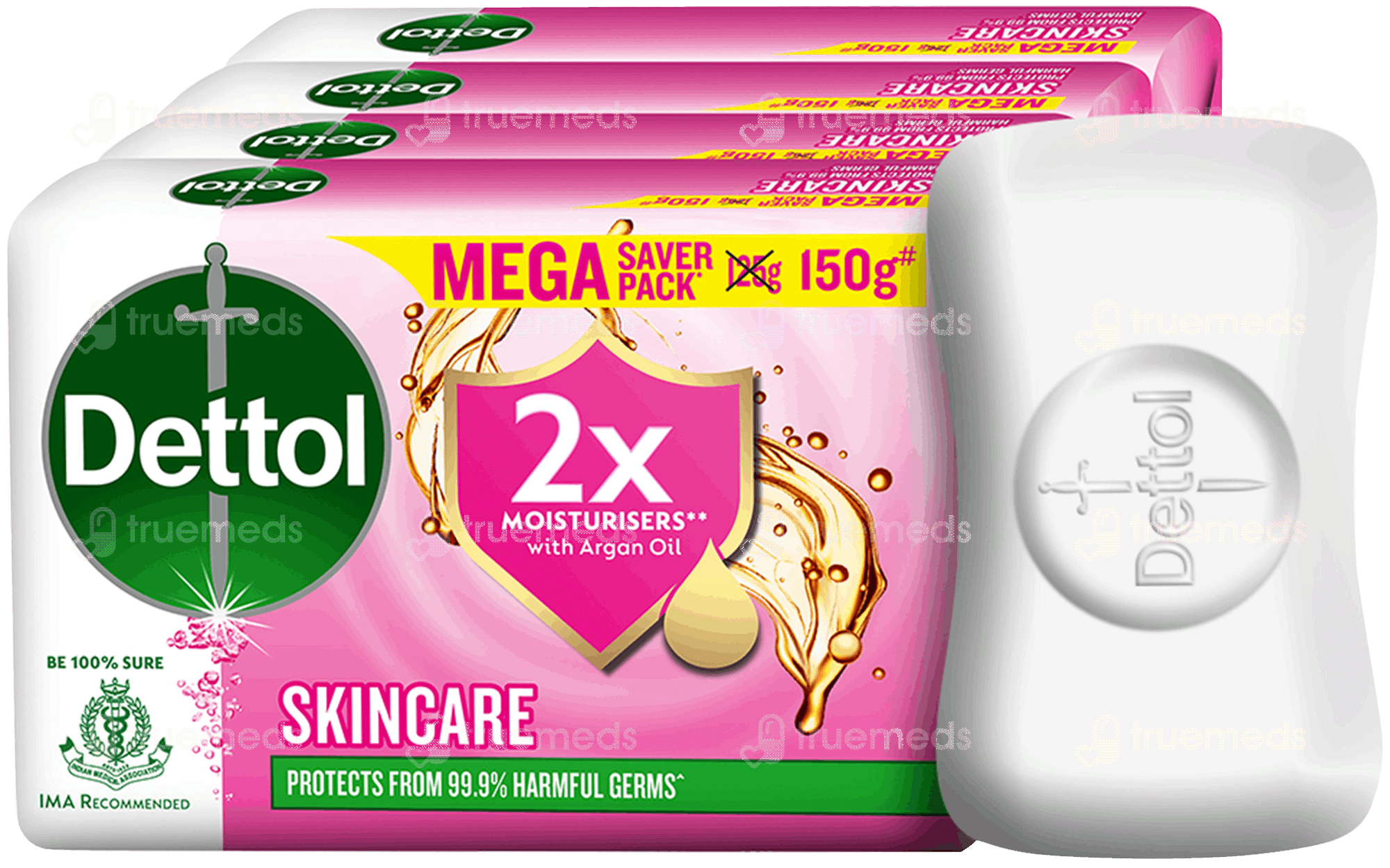 Dettol Skincare 2x Soap 150gm Pack Of 4 - Uses, Side Effects, Dosage ...