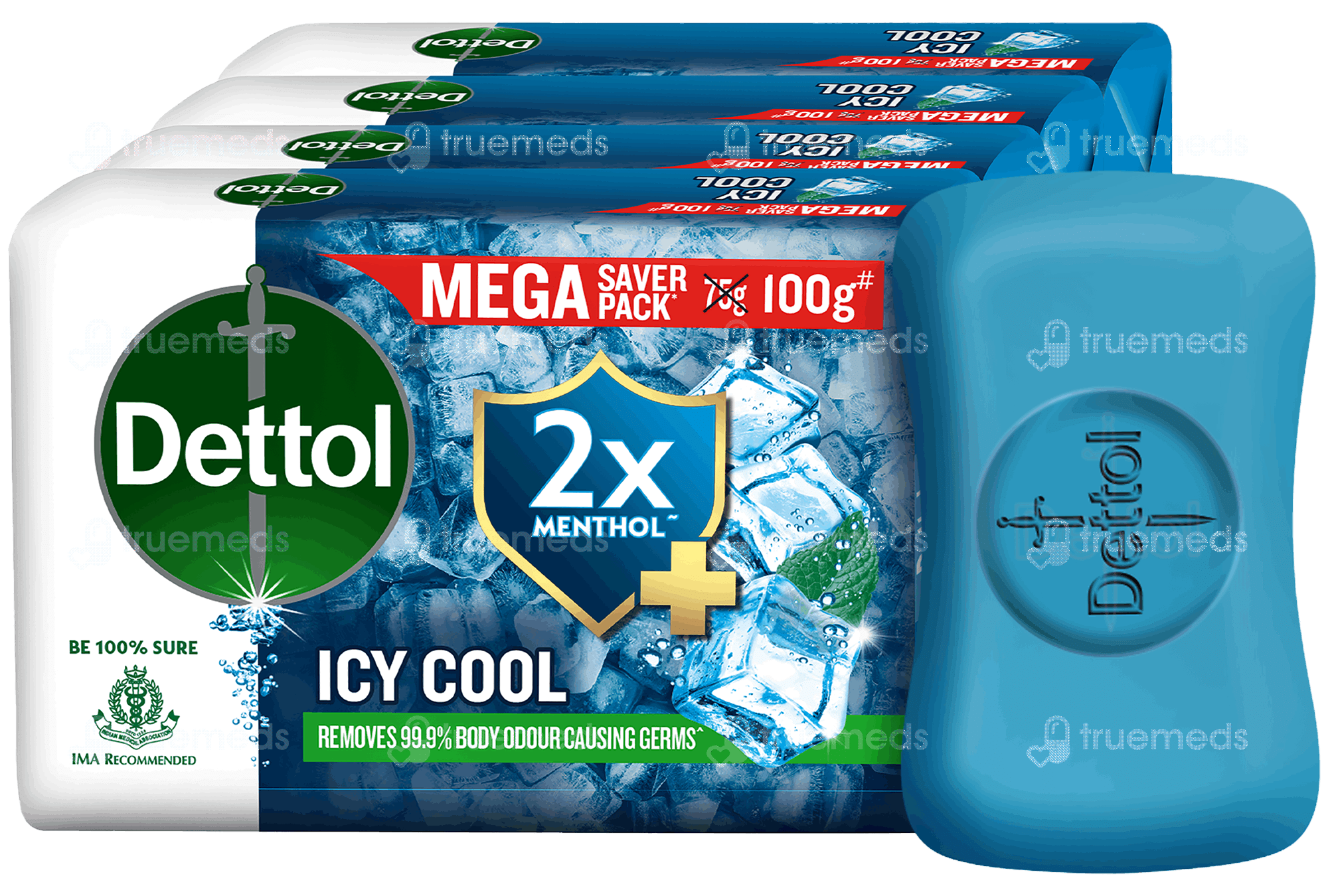 Dettol Icy Cool 2x Menthol Soap 100gm - Uses, Side Effects, Dosage, Price | Truemeds