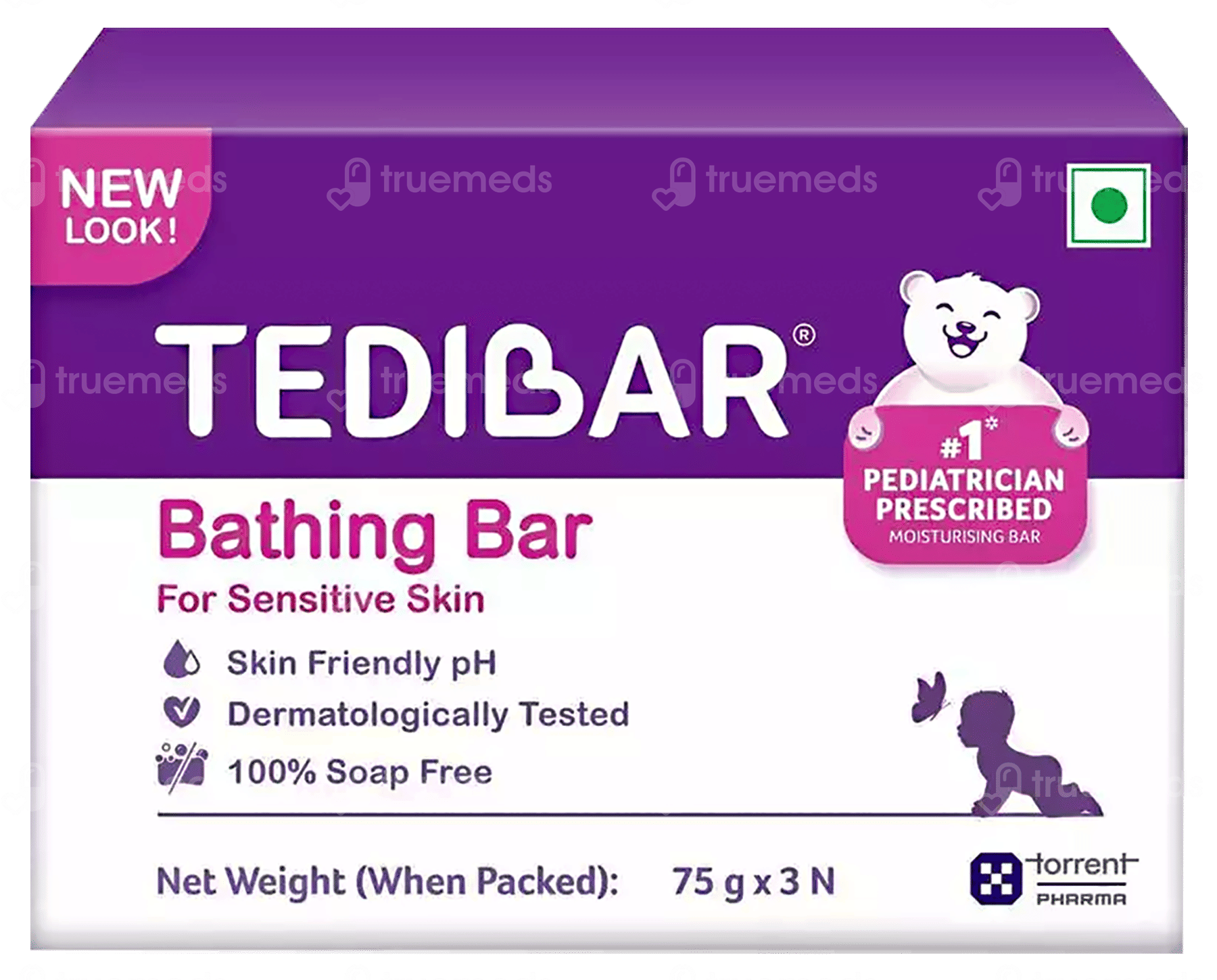 Tedibar Sensitive Skin Bathing Bar 75gm Pack Of 3 - Uses, Side Effects ...