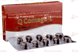 Q Comega L Soft Gelatin Capsule 10 - Uses, Side Effects, Dosage, Price ...