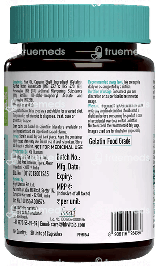 Hk Vitals Fish Oil Softgel Capsule 30 - Uses, Side Effects, Dosage ...