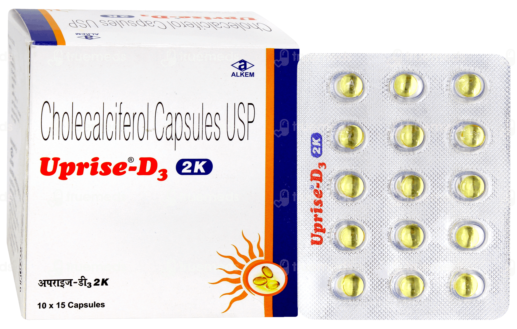 Uprise D3 2000 Iu Softgel Capsule 15 - Uses, Side Effects, Dosage ...