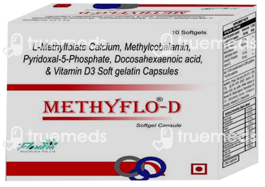 Methyflo D Softgel Capsule 10 - Uses, Side Effects, Dosage, Price ...