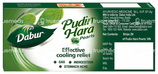 Dabur Pudin Hara Pearls 10 Pack Of 2 - Uses, Side Effects, Dosage, Price | Truemeds