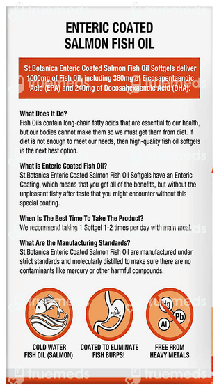 St Botanica Salmon Fish Oil 1000 Mg Softgels Capsule 60 - Uses, Side ...