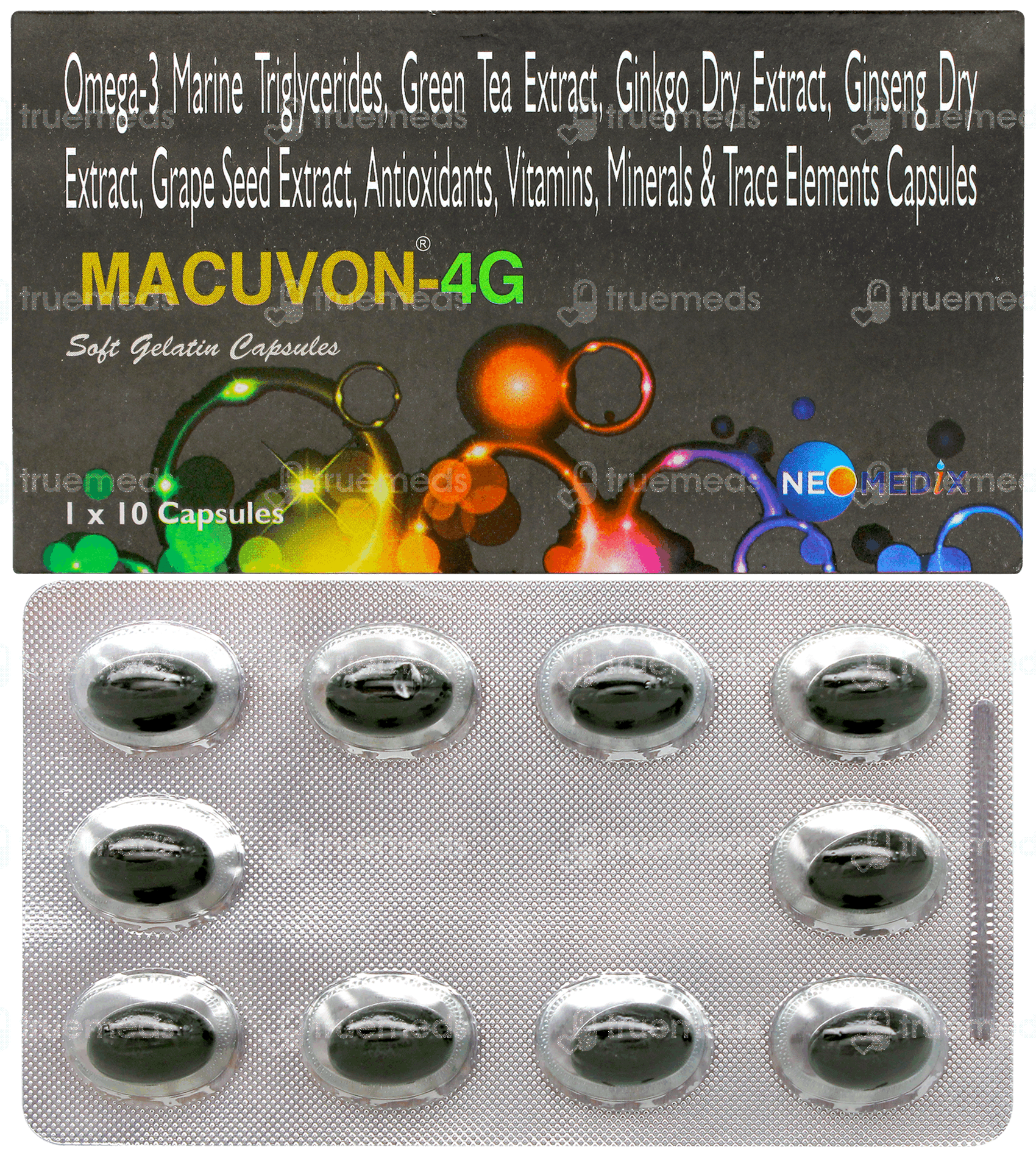Macuvon 4g Soft Gelatin Capsule 10 - Uses, Side Effects, Dosage, Price ...