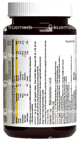 Truebasics Omega 3 Fish Oil Soft Gelatin Capsule 60 - Uses, Side ...