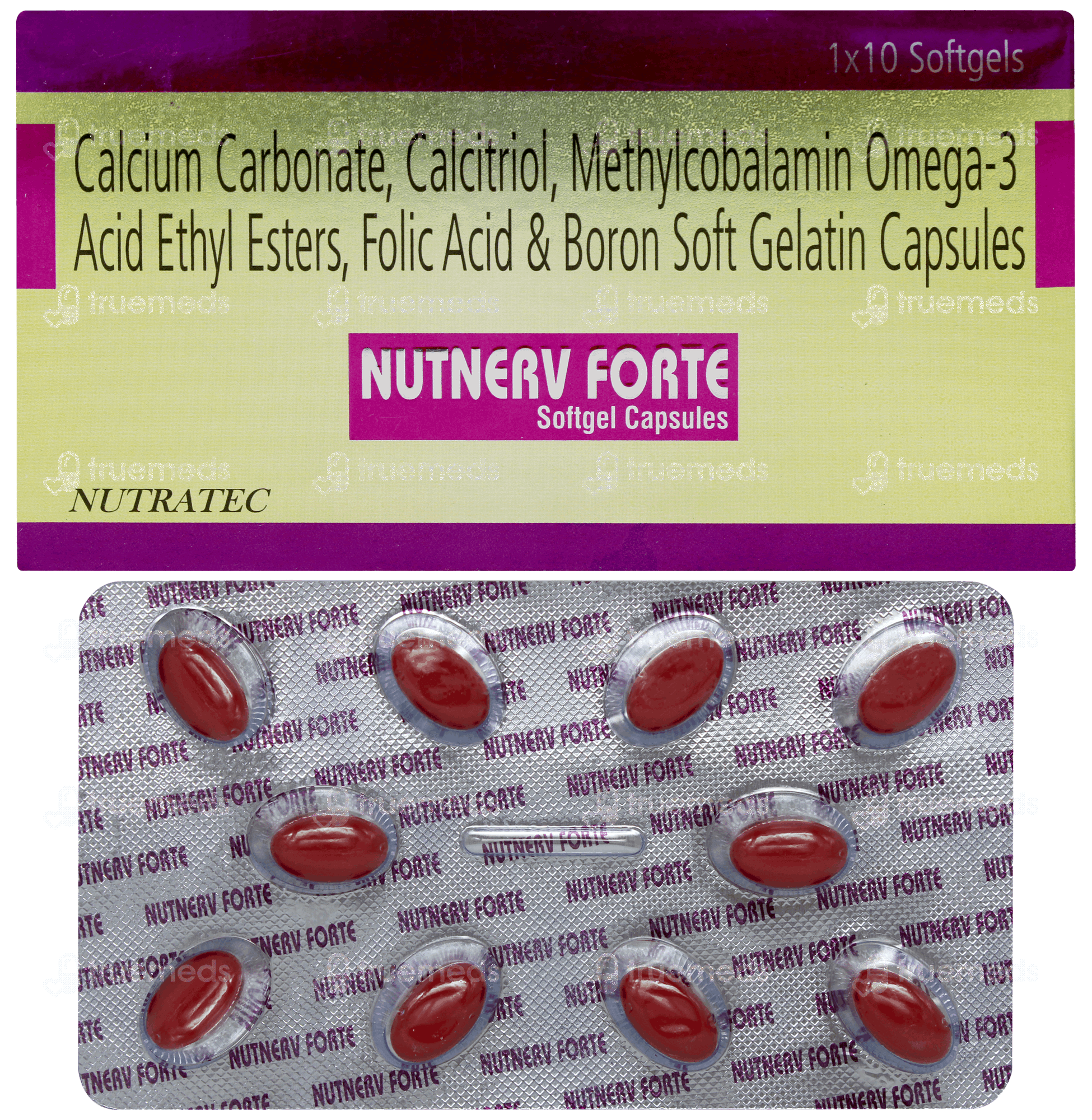 Nutnerv Forte Softgel Capsule 10 - Uses, Side Effects, Dosage, Price ...