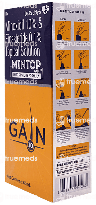 Mintop Gain 1001 Topical Solution 60 Ml - Uses, Side Effects, Dosage ...