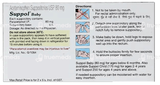 Suppol Baby 80 MG Suppository | Order Suppol Baby 80 MG Suppository ...