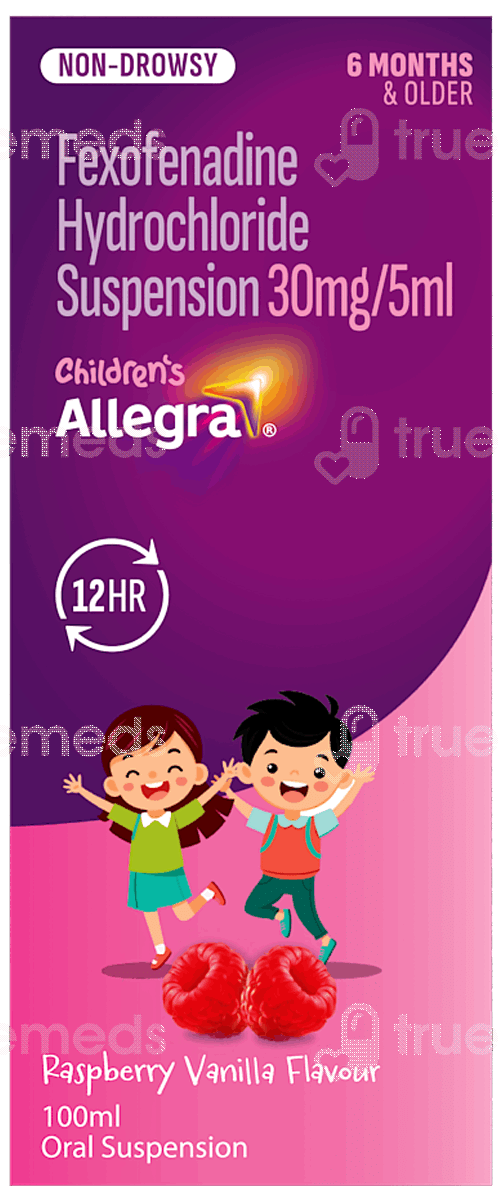 Allegra Raspberry Vanilla Flavour Suspension – Relief from Allergic ...