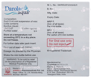Darolac Aqua Suspension 5 Ml - Uses, Side Effects, Dosage, Price | Truemeds