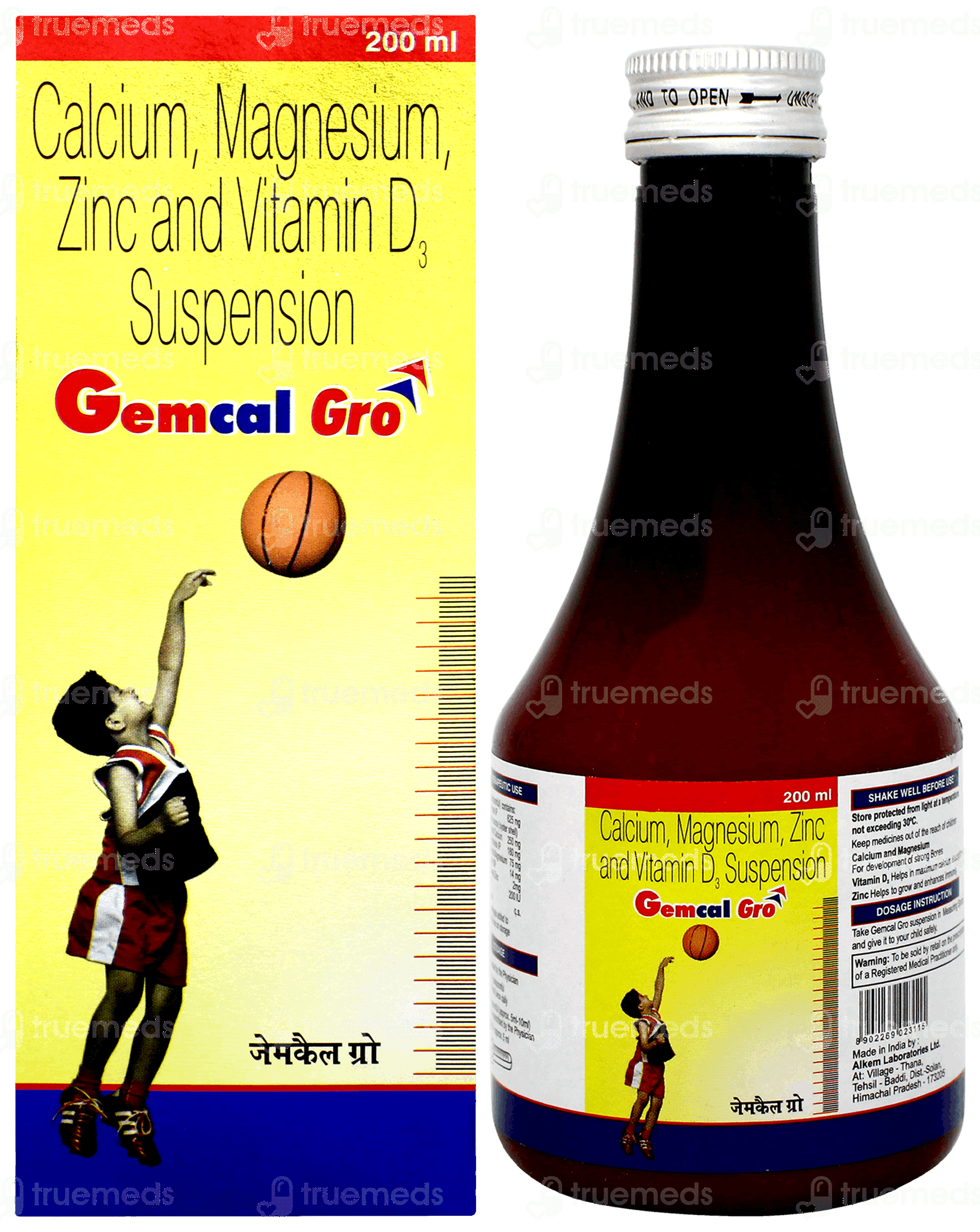 Gemcal Gro 250 Mg200iu Suspension 200 Ml - Uses, Side Effects, Dosage ...