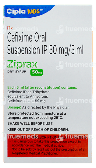 Ziprax 50 Mg Strawberry Dry Syrup: Uses, Side Effects, Price & Substitutes