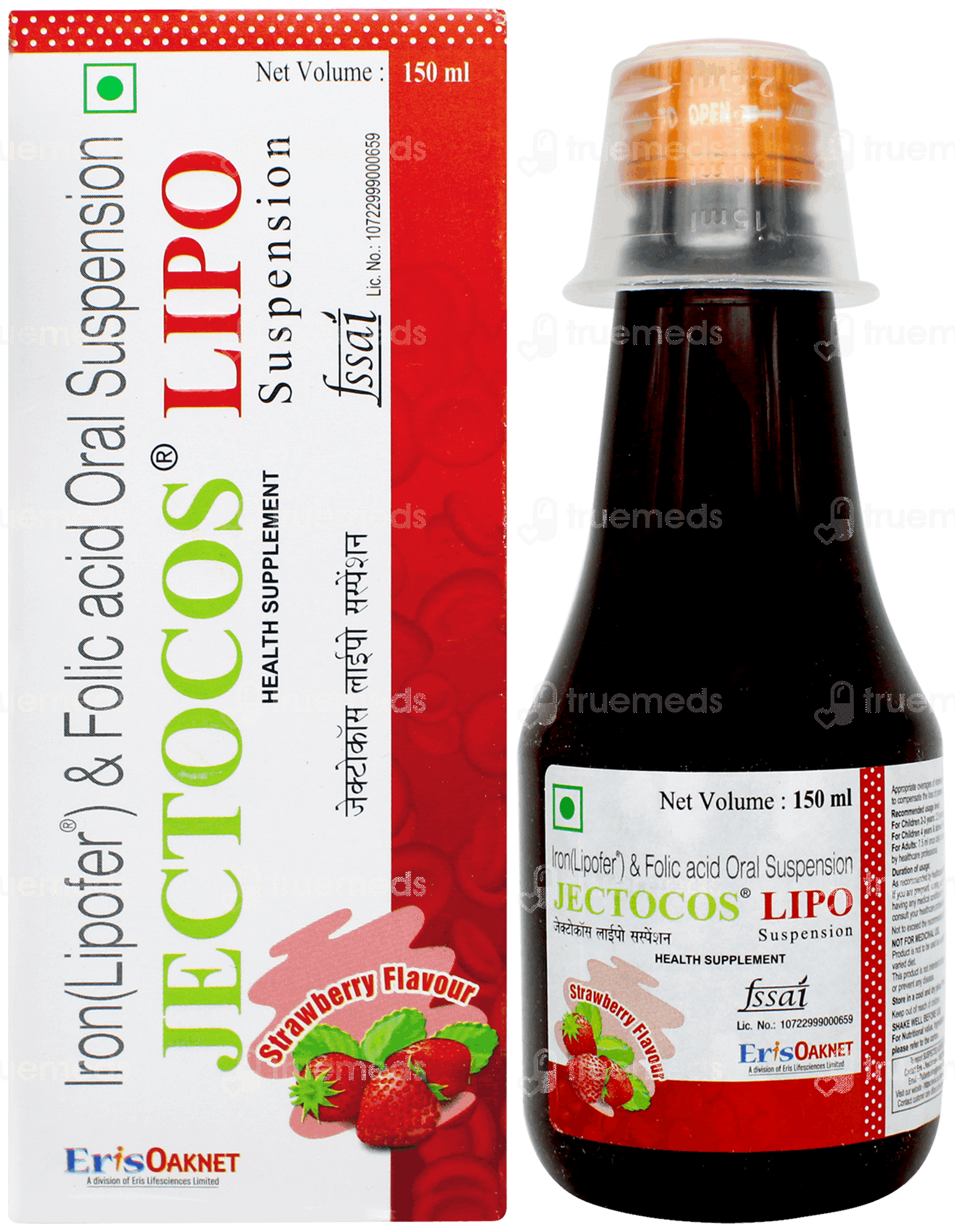 Jectocos Lipo Straberry Suspension 150 Ml - Uses, Side Effects, Dosage ...