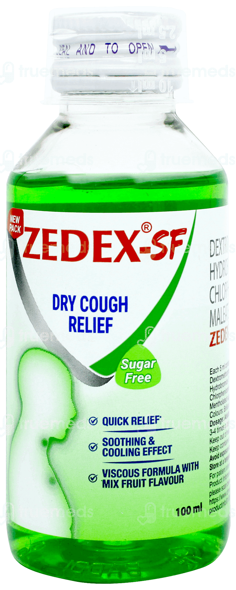 New Zedex Sf Mix Fruit Flavour Syrup 100ml - Uses, Side Effects, Dosage, Price | Truemeds