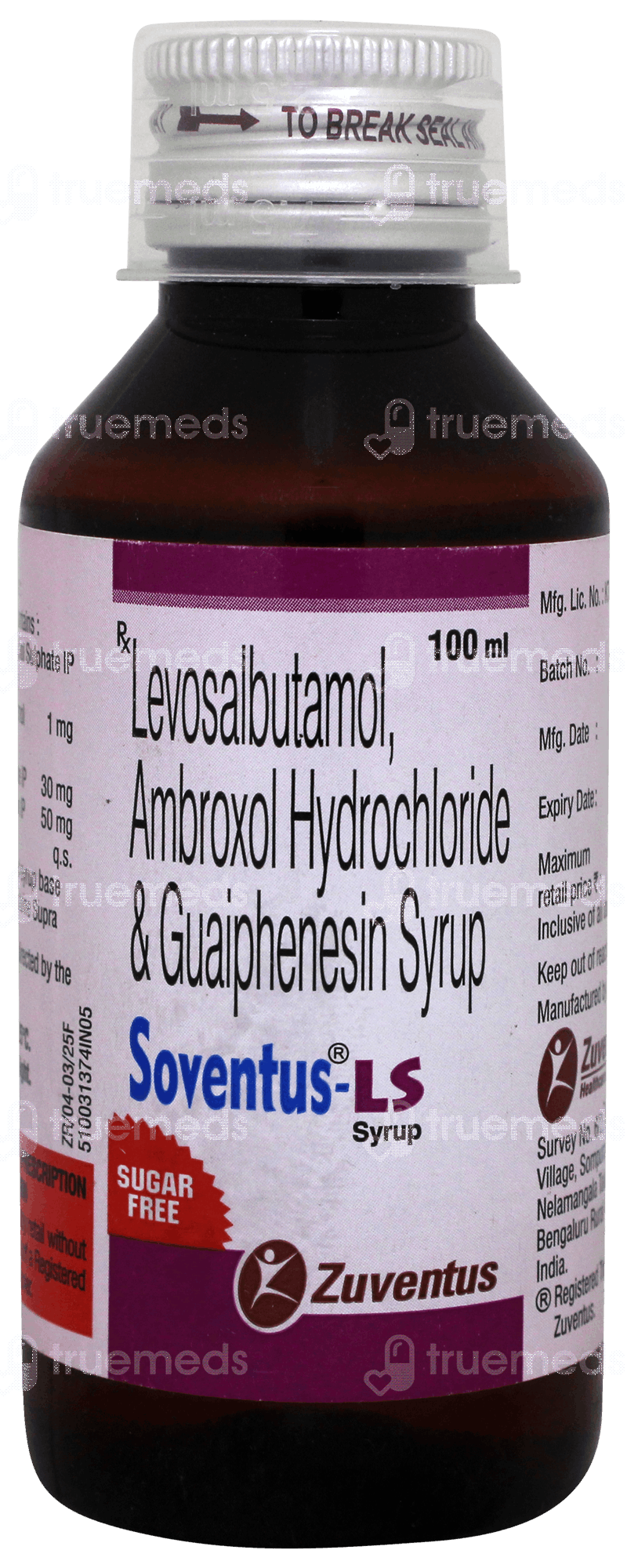Soventus Ls Sugar Free Syrup 100ml: Uses, Side Effects, Price & Substitutes