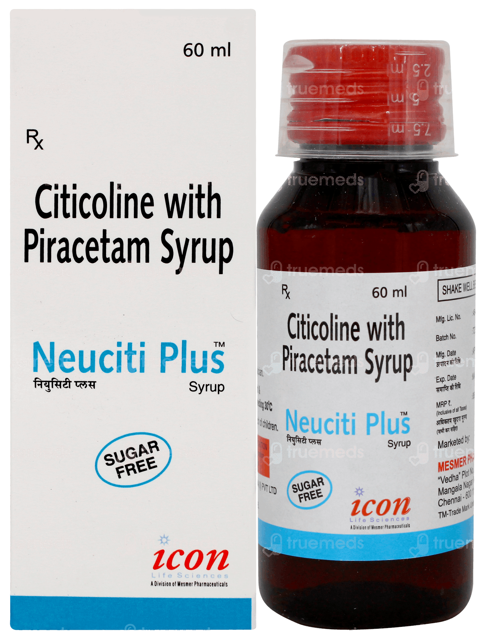 Neuciti Plus Sugar Free Syrup 60ml - Uses, Side Effects, Dosage, Price ...