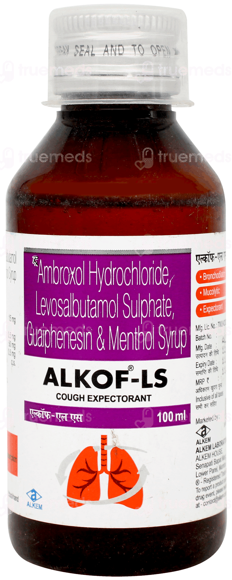Alkof Ls Syrup 100 Ml - Uses, Side Effects, Dosage, Price | Truemeds