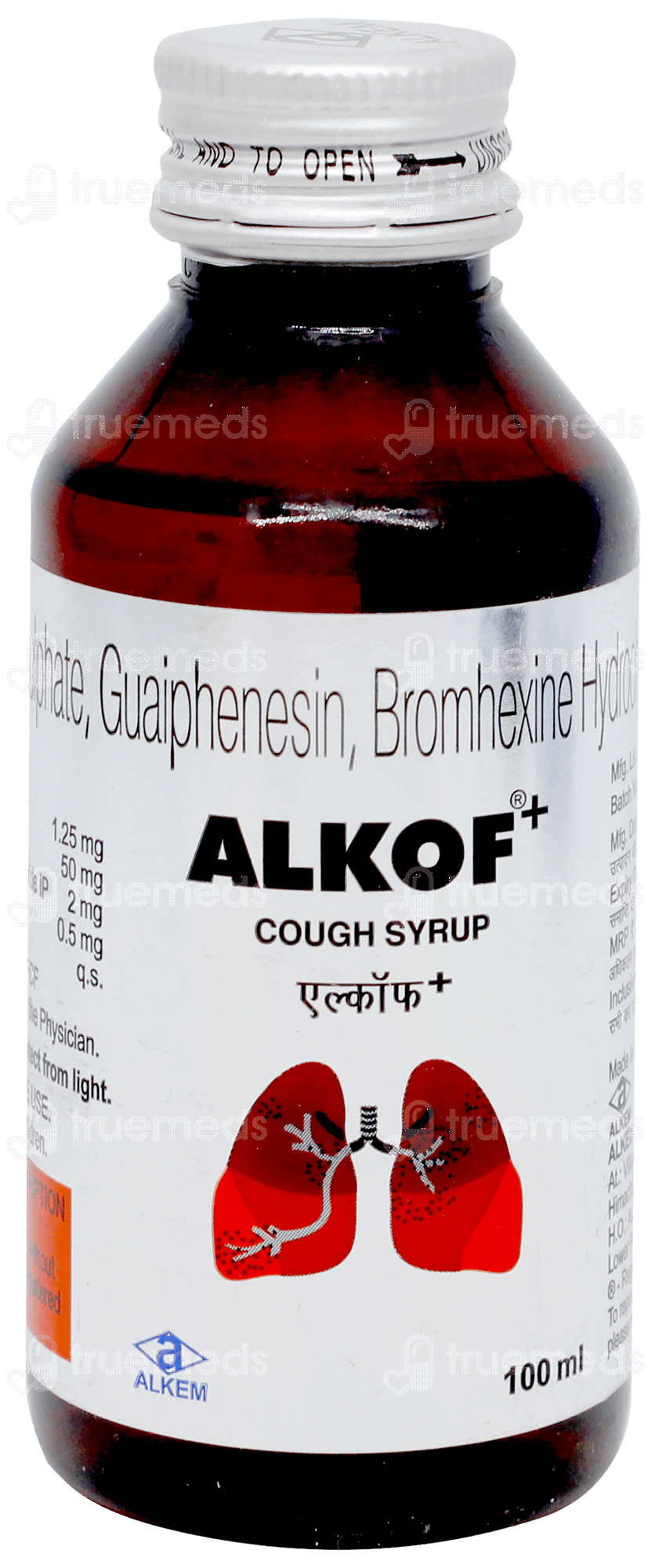 Alkof Plus 50/1.25/2 MG Syrup 100 ML | Order Alkof Plus 50/1.25/2 MG ...