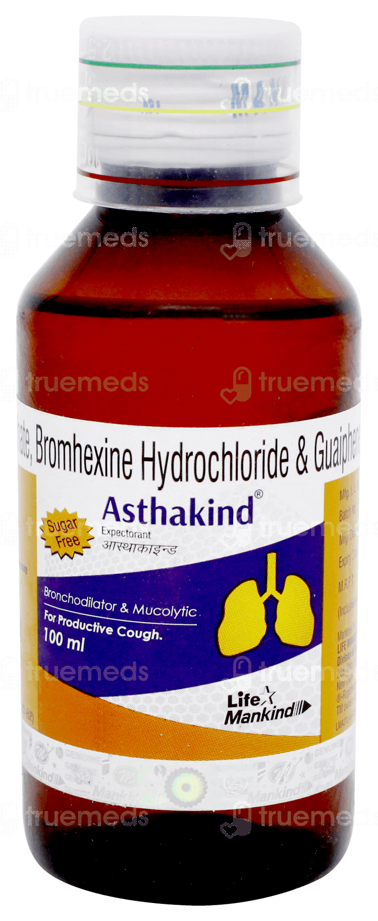 Asthakind 50/1.25/2 MG Expectorant Sf 100 ML | Order Asthakind 50/1.25/ ...