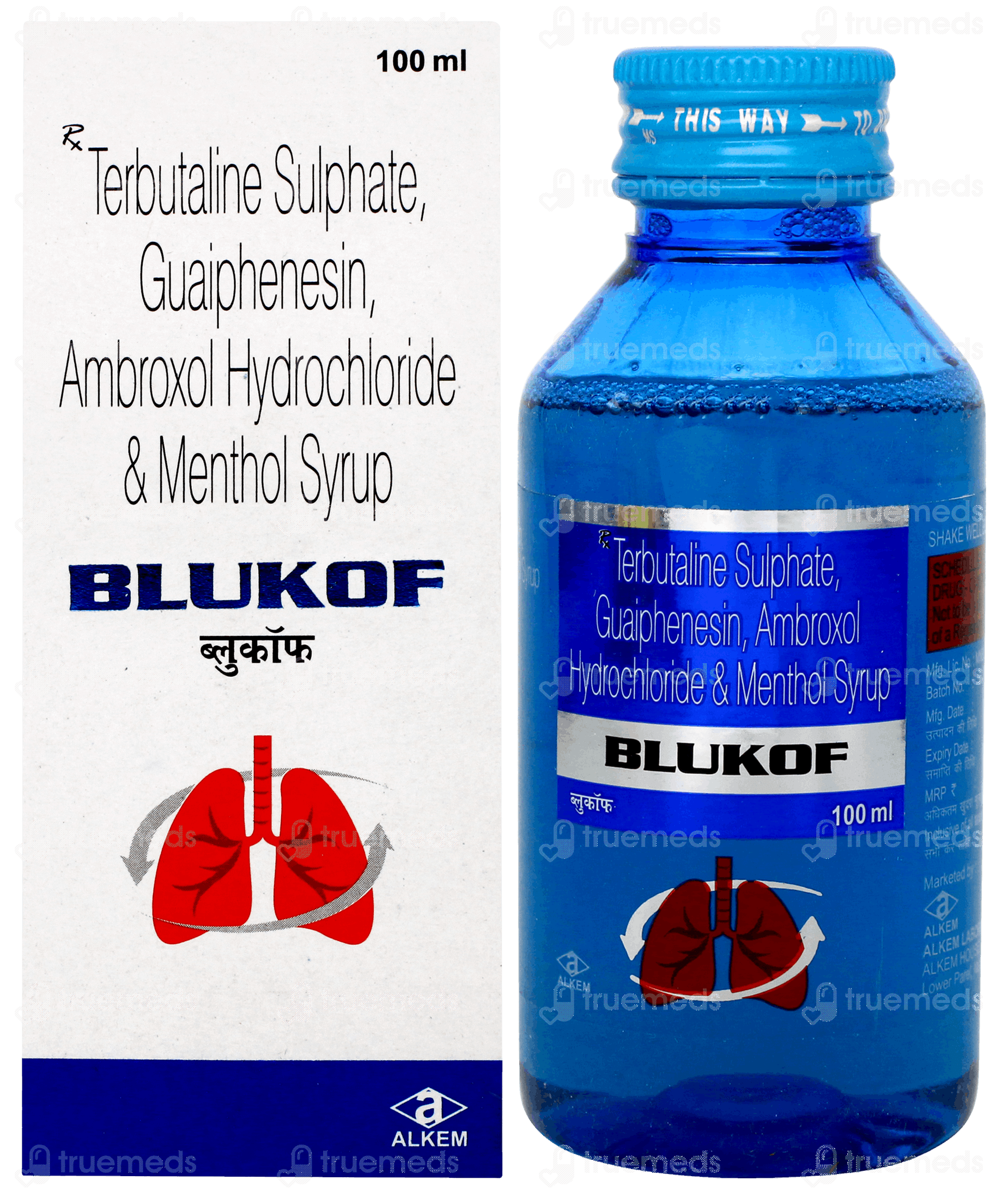Blukof 1 5 50 15 Mg Syrup 100 Ml - Uses, Side Effects, Dosage, Price ...