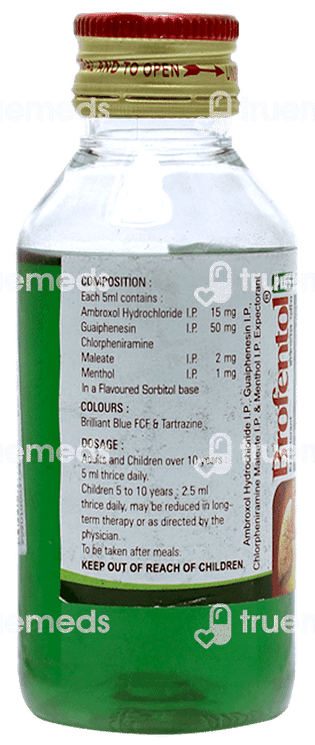 Brofentol Plus 50154 Mg Syrup 100 Ml - Uses, Side Effects, Dosage ...